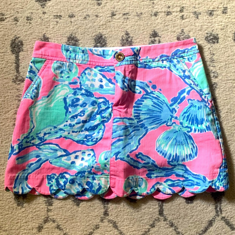 Lilly Pulitzer Pink & Blue Seashell Skort - Gem